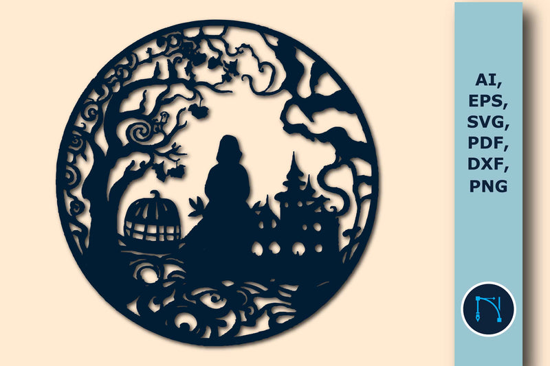 Laser Cut Spooky Halloween Decor SVG - So Fontsy