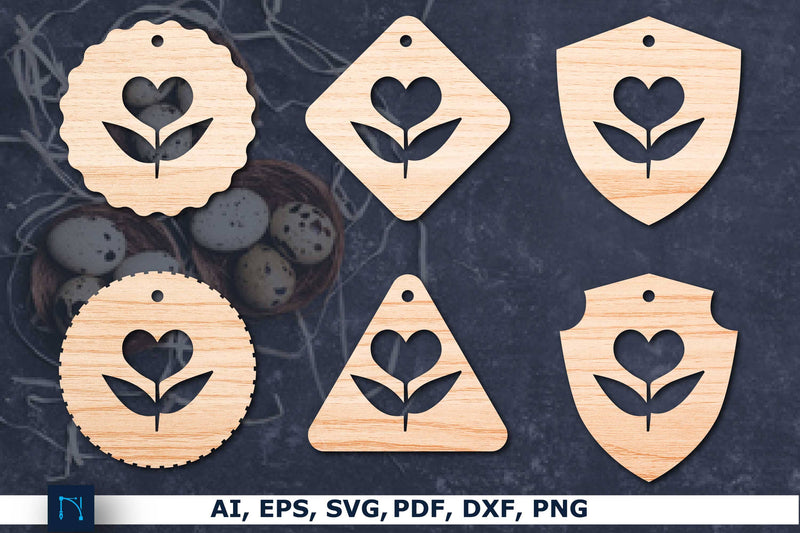 Laser cut Valentine Gift Tag SVG bundle - So Fontsy