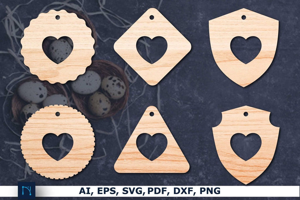 Laser cut Valentine Gift Tag SVG bundle - So Fontsy