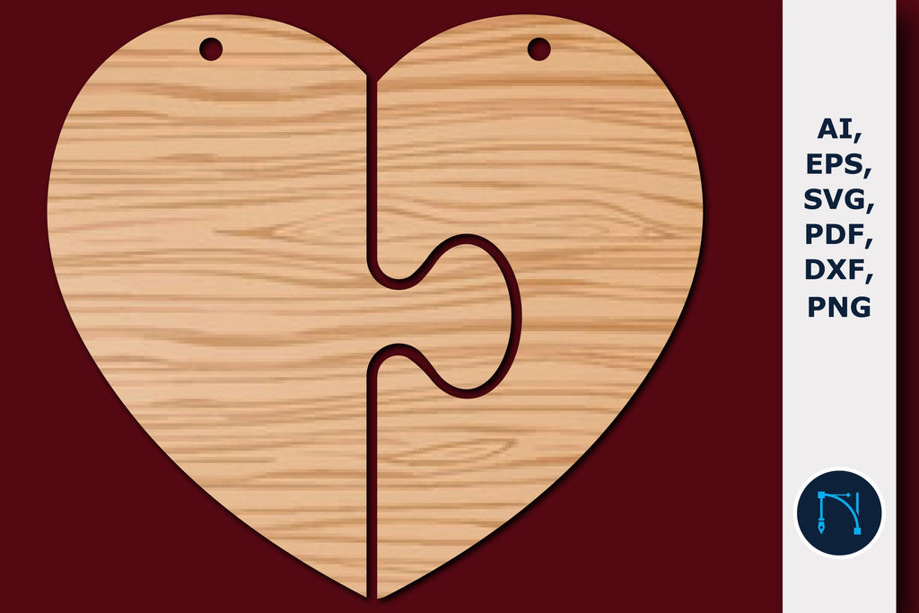 Laser Cut valentine keychain SVG Bundle - So Fontsy