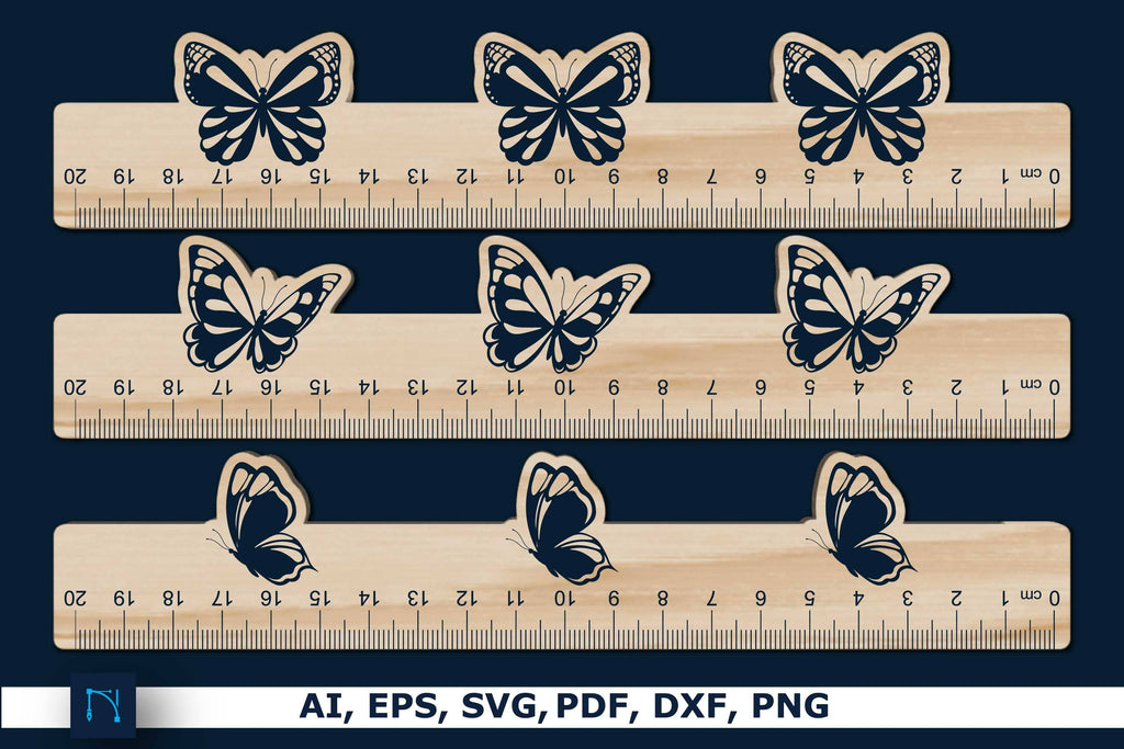 Laser Cut Wooden RULER cm Svg Bundle - So Fontsy