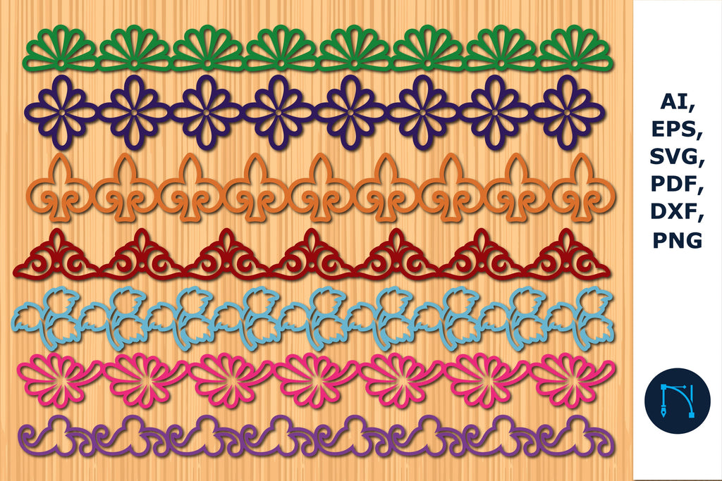 laser lace border die cuts bundle SVG - So Fontsy