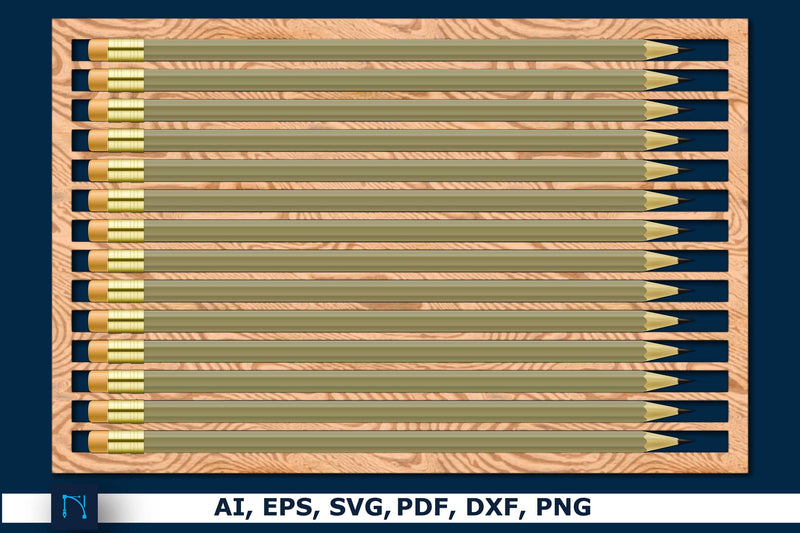 Laser Ready Pencil Jig Template SVG - So Fontsy