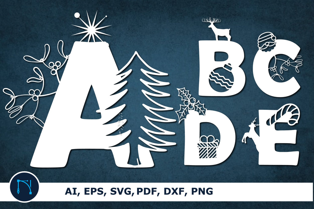 laser/paper cut alphabet A-Z SVG bundle SVG - So Fontsy