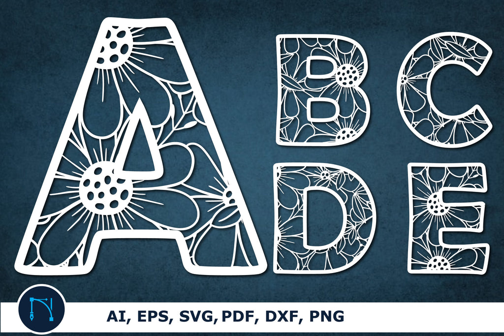 laser/paper cut alphabet A-Z SVG bundle SVG - So Fontsy
