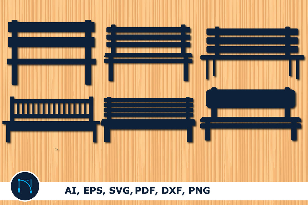 laser/Paper Cut Bench SVG Bundle - So Fontsy