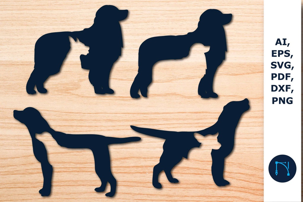 laser/Papercut Dog element SVG Bundle - So Fontsy