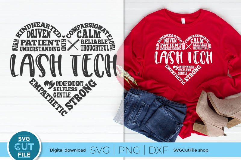 Lash Tech svg for a lash artist or lash technician - So Fontsy