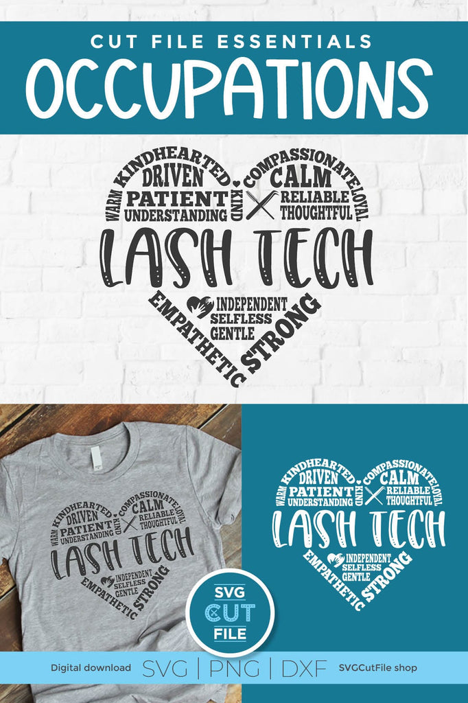 Lash Tech svg for a lash artist or lash technician - So Fontsy