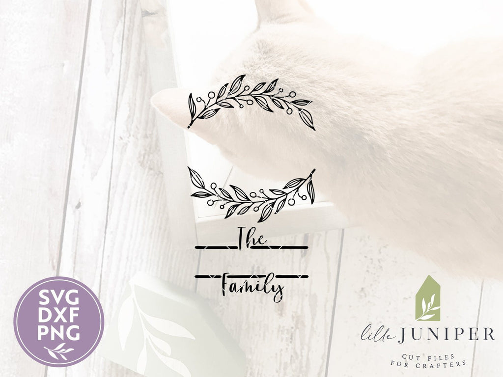 Last Name Sign SVG | Family SVG | Farmhouse Sign Design - So Fontsy