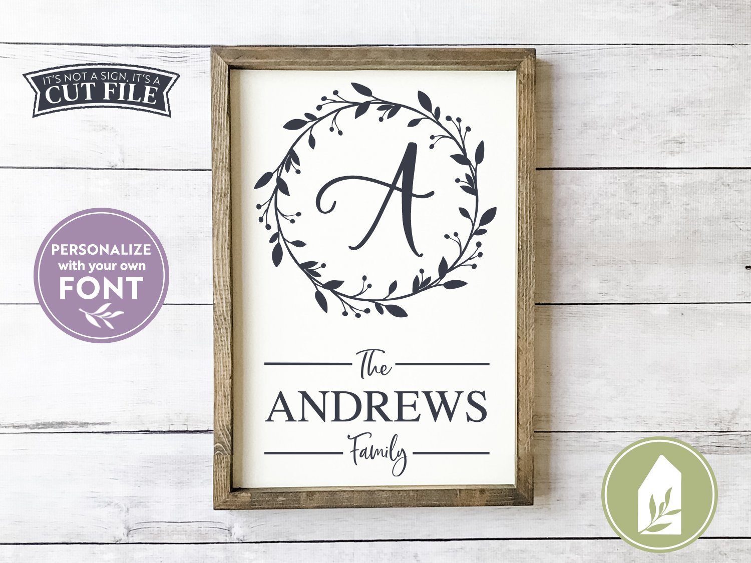 Last Name Sign SVG | Family SVG | Monogram Sign SVG | Farmhouse Sign ...