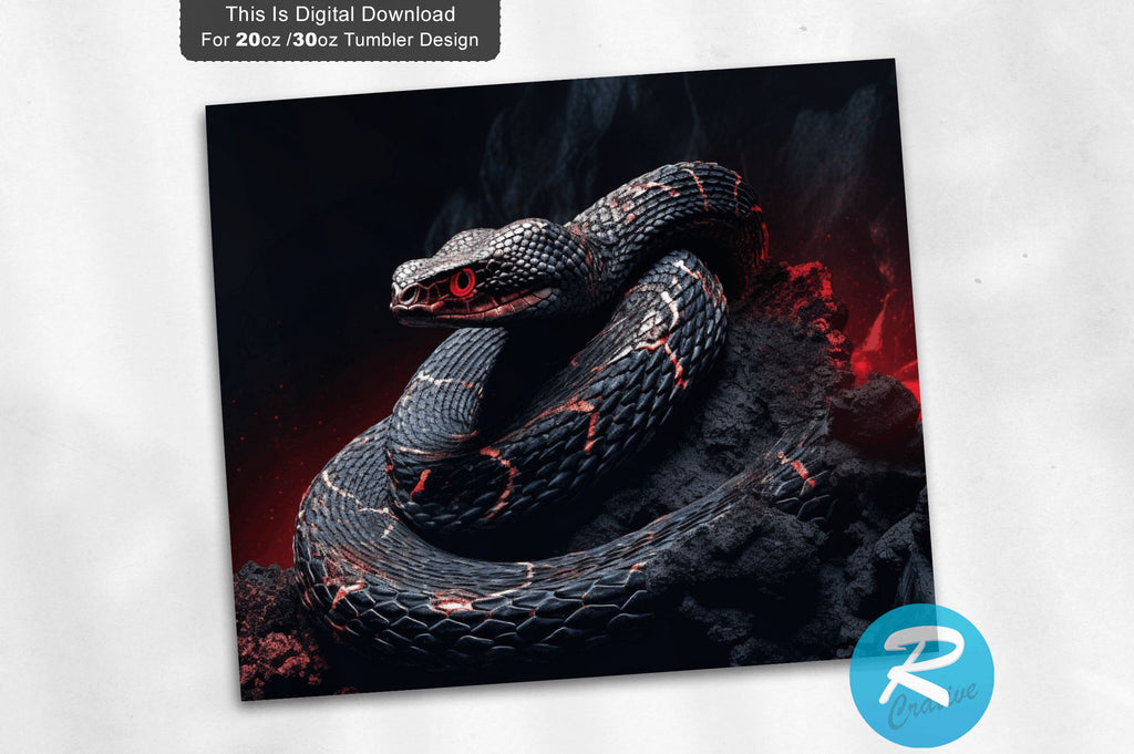 Lava Volcano Snake 20 oz / 30 oz Tumbler PNG - So Fontsy
