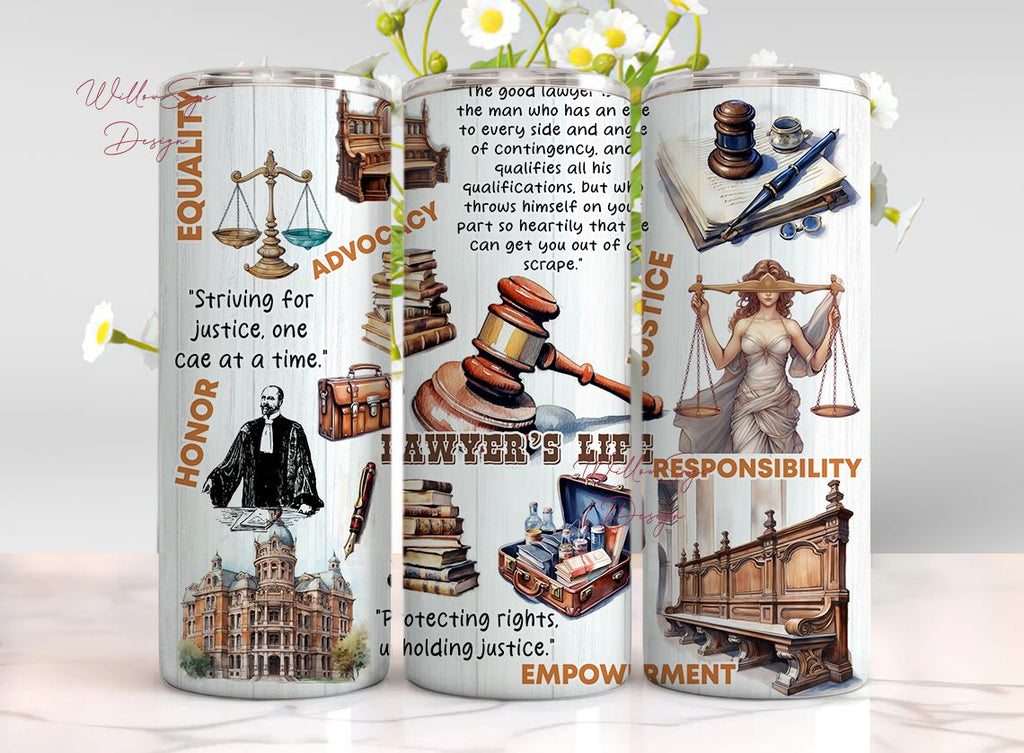 lawyer's life 20oz Skinny Tumbler Sublimation Designs, lawyer's life ...