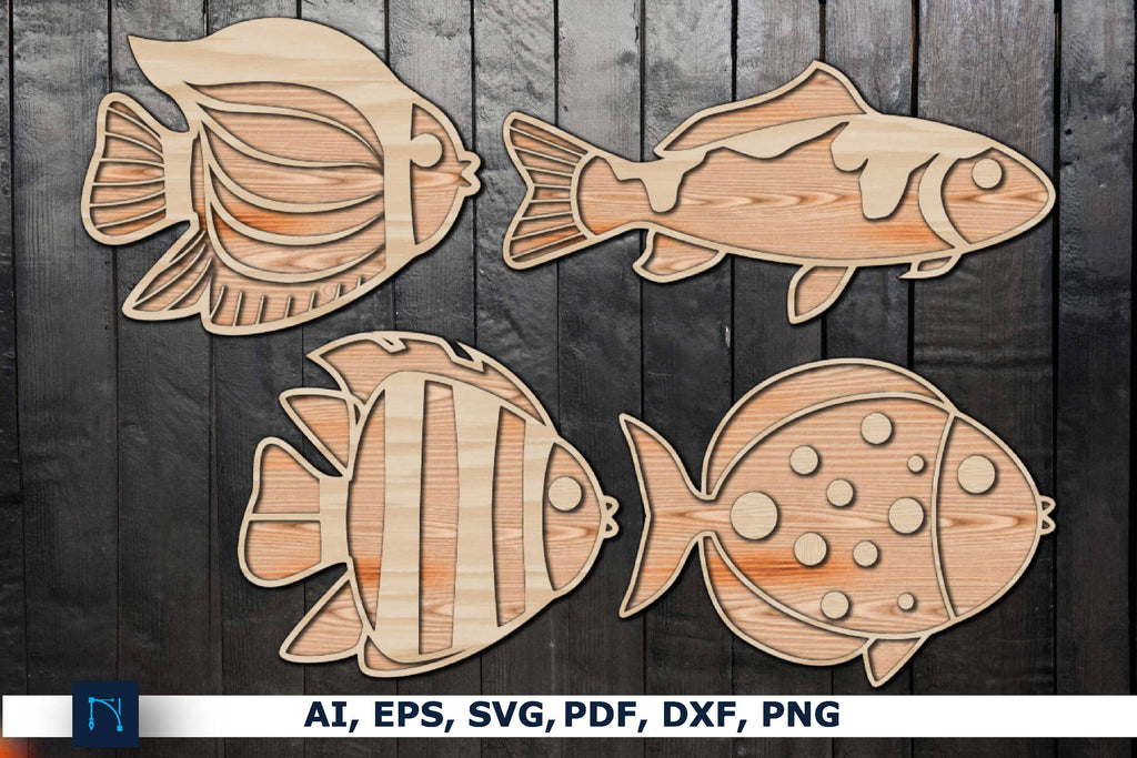 Layer 3D Fish Multilayer SVG Bundle - So Fontsy