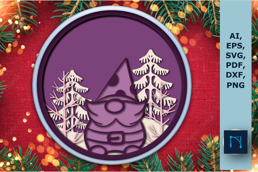 layer Christmas shadow box SVG bundle - So Fontsy