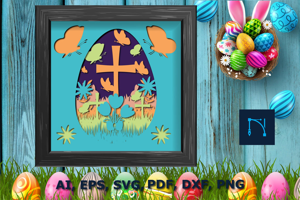 layer Easter Day Shadow / light Box SVG - So Fontsy