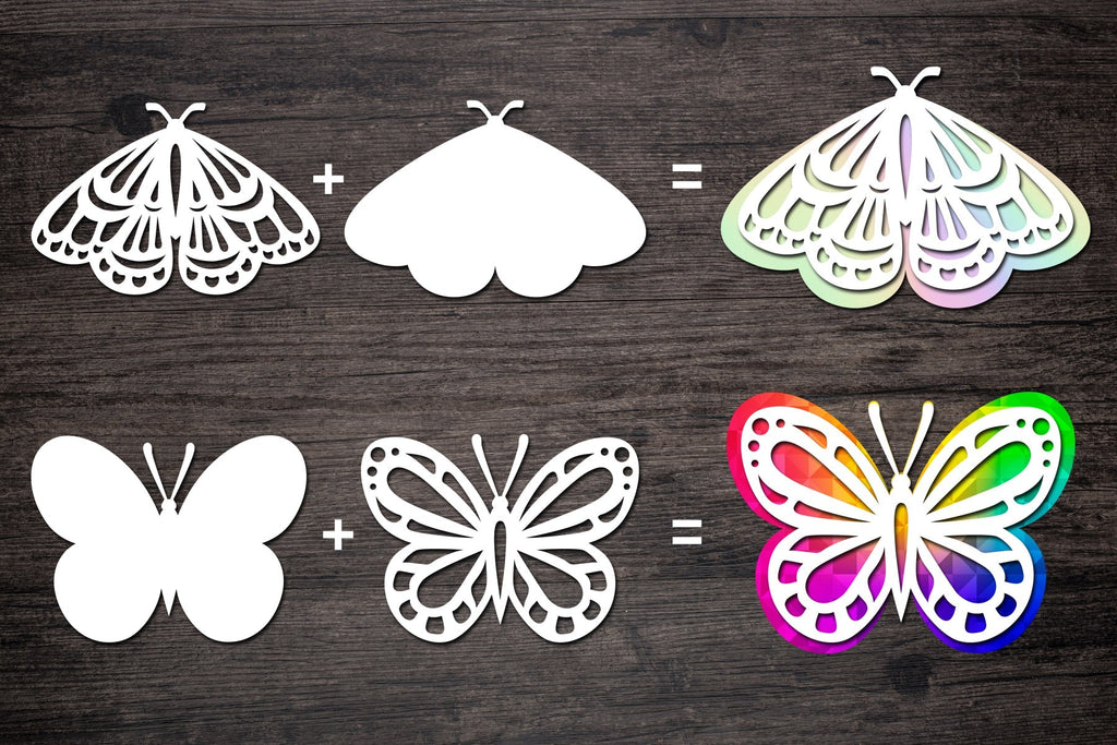Layered butterfly svg bundle, 3d butterfly papercut - So Fontsy