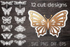 Layered butterfly svg bundle, 3d butterfly papercut - So Fontsy