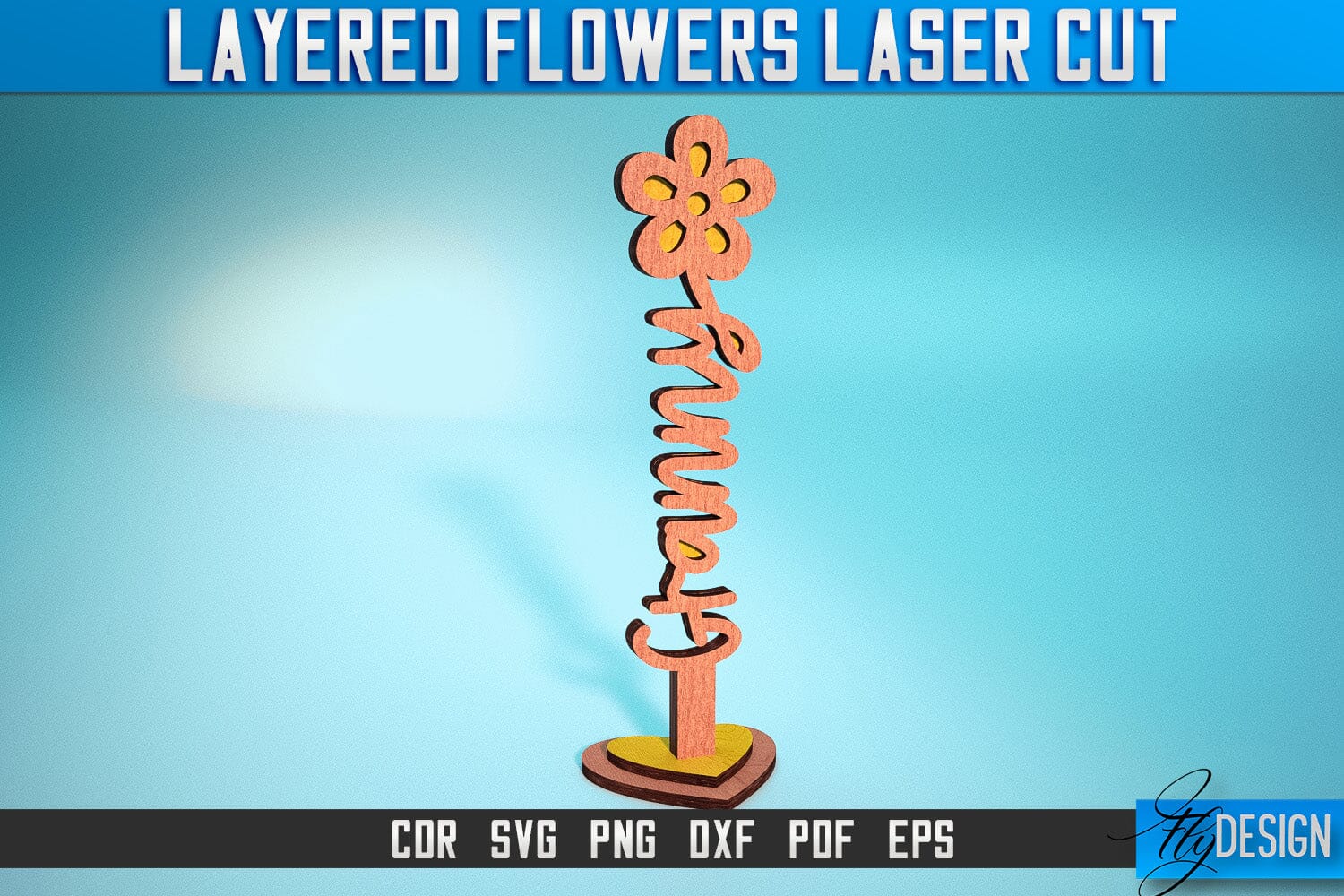 Layered Flower Laser Cut SVG | Laser Flower SVG Design | CNC Files - So ...