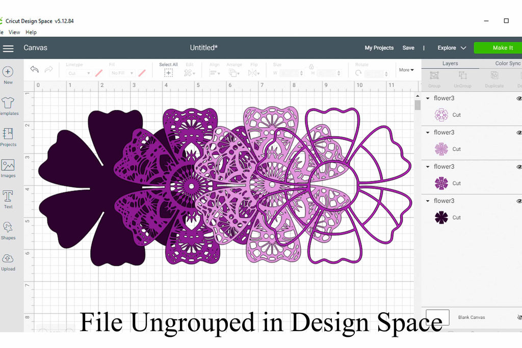 Layered Flower Mandala SVG 4 Layers - So Fontsy