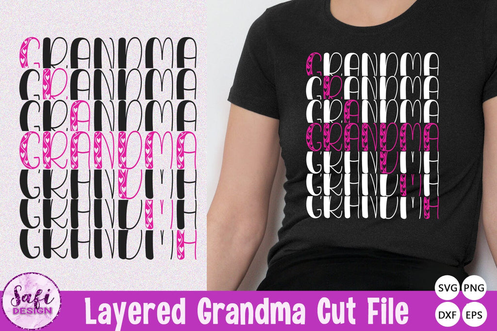 Layered Grandma SVG - So Fontsy