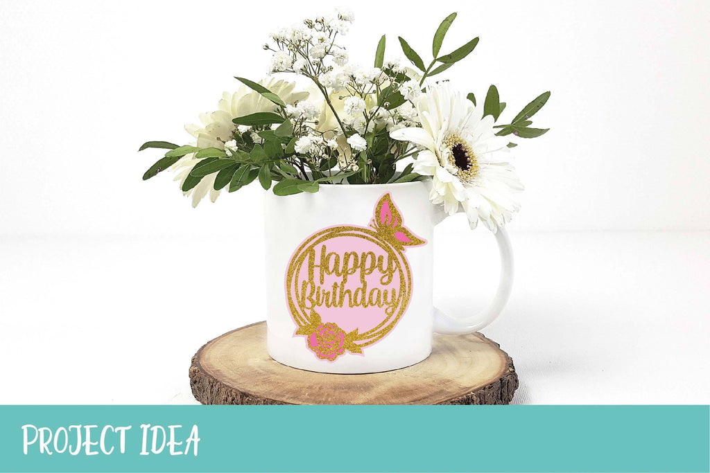 Layered Happy Birthday Cake Topper SVG | 3D Paper Craft - So Fontsy