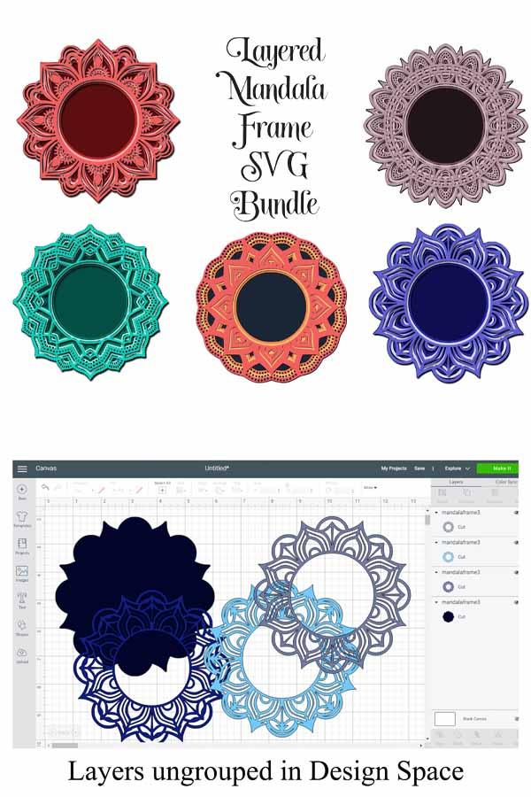 Layered Mandala Frames Bundle SVG - So Fontsy
