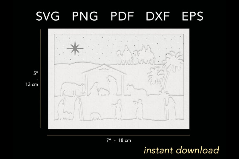 Layered Nativity Shadow Box Svg | 3D Christmas Light Box - So Fontsy
