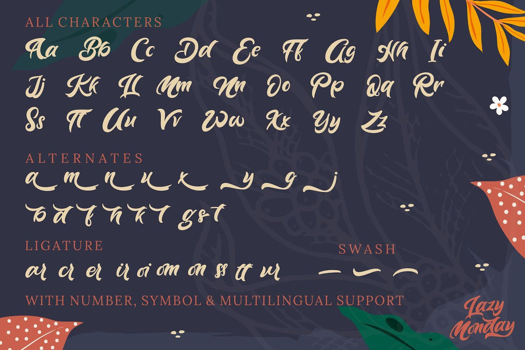 Lazy Monday - Bold Script Font - So Fontsy