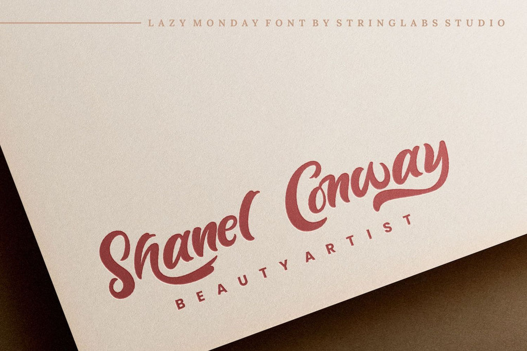 Lazy Monday - Bold Script Font - So Fontsy