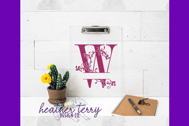 Leafy Wreath Monogram SVG bundle - So Fontsy