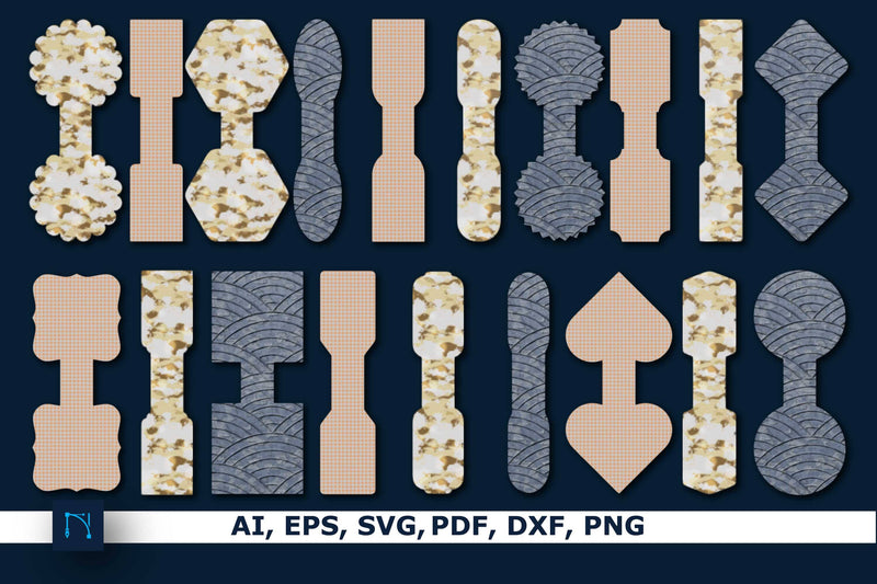 Leather Keychain Template SVG Bundle - So Fontsy