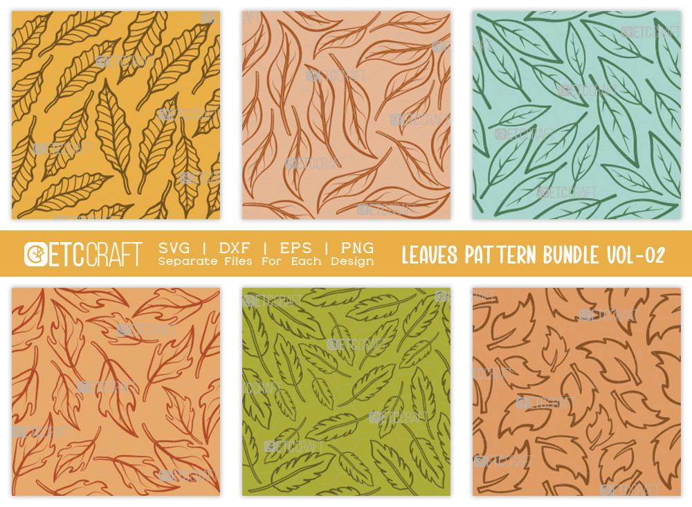 Leaves Pattern Bundle Vol-02 | Leaves Pattern SVG Cut File | Leaf ...