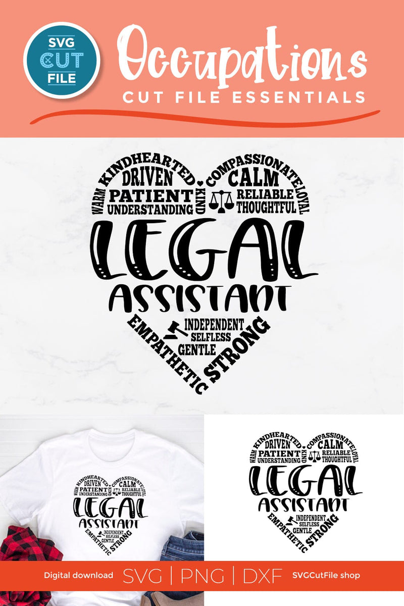 Legal Assistant SVG for Cricut or Silhouette - So Fontsy