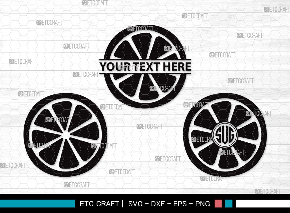 Lemon Monogram SVG | Half Lemon Svg | Lime Svg | Fruit Svg | Lemon ...