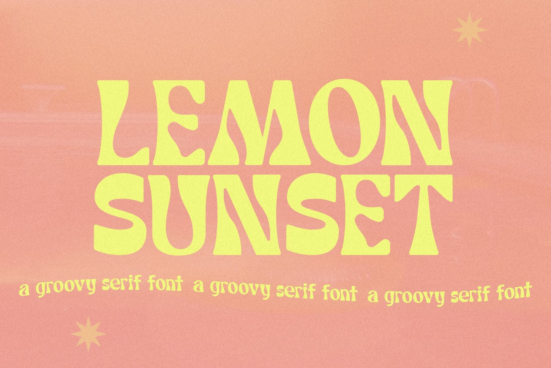 Lemon Sunset - Retro Serif Font - So Fontsy