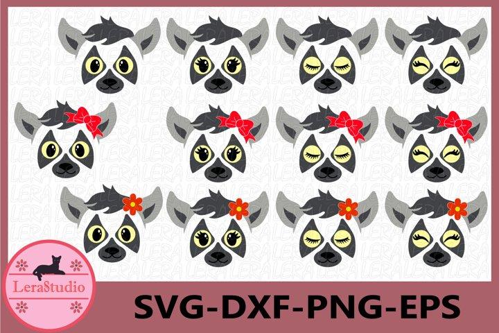 lemur Face SVG - So Fontsy