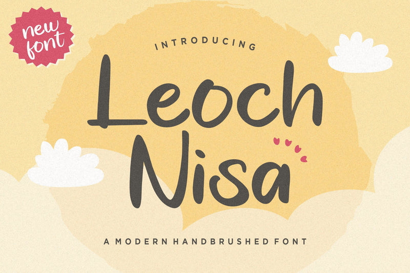 Leoch Nisa Modern Handbrushed Font - So Fontsy