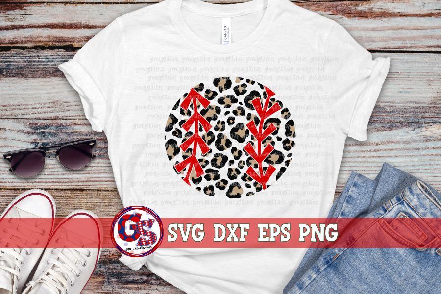 Leopard Baseball Leopard Softball SVG DXF EPS PNG - So Fontsy
