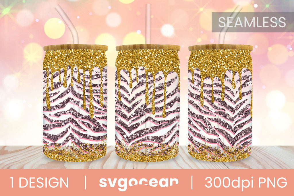 Glitter Can Glass | PNG | 16 Oz | 20 Oz Libbey Glass - So Fontsy