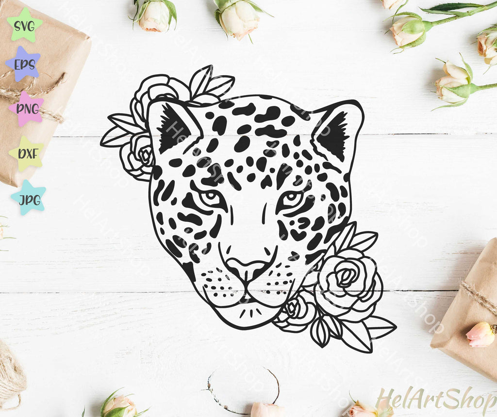 Leopard face svg - So Fontsy