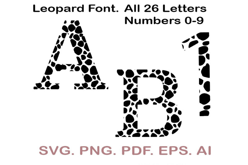 Leopard Font SVG, Leopard Alphabet, Cheetah Font, Monogram Svg, Animal ...