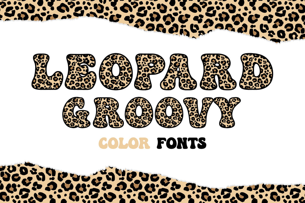 Leopard Groovy Color Fonts - So Fontsy