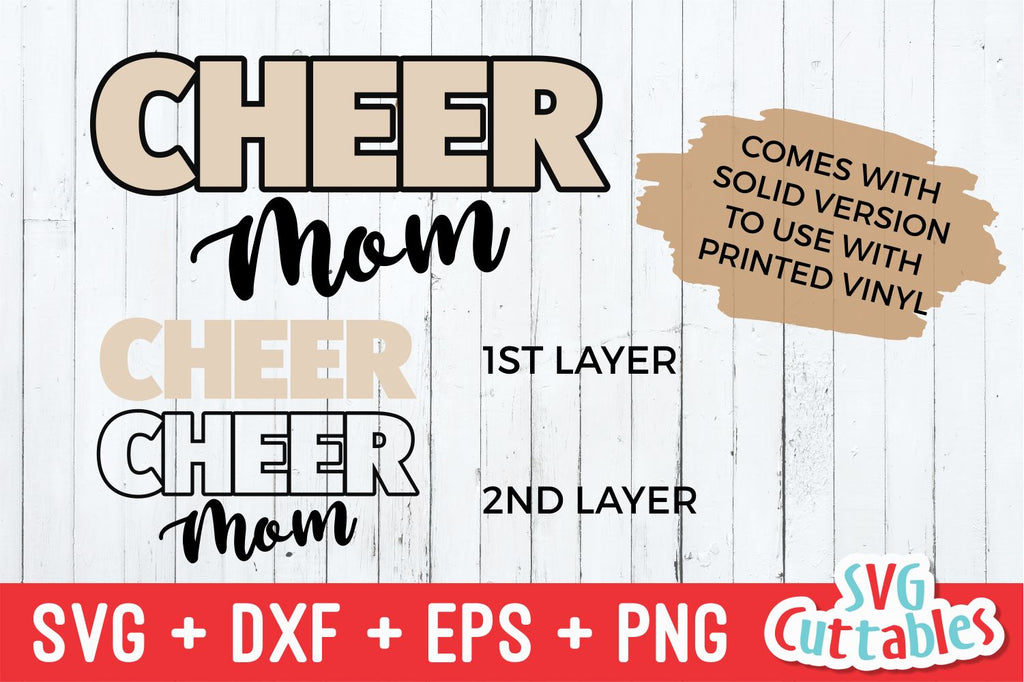 Leopard Print Cheer Mom - So Fontsy
