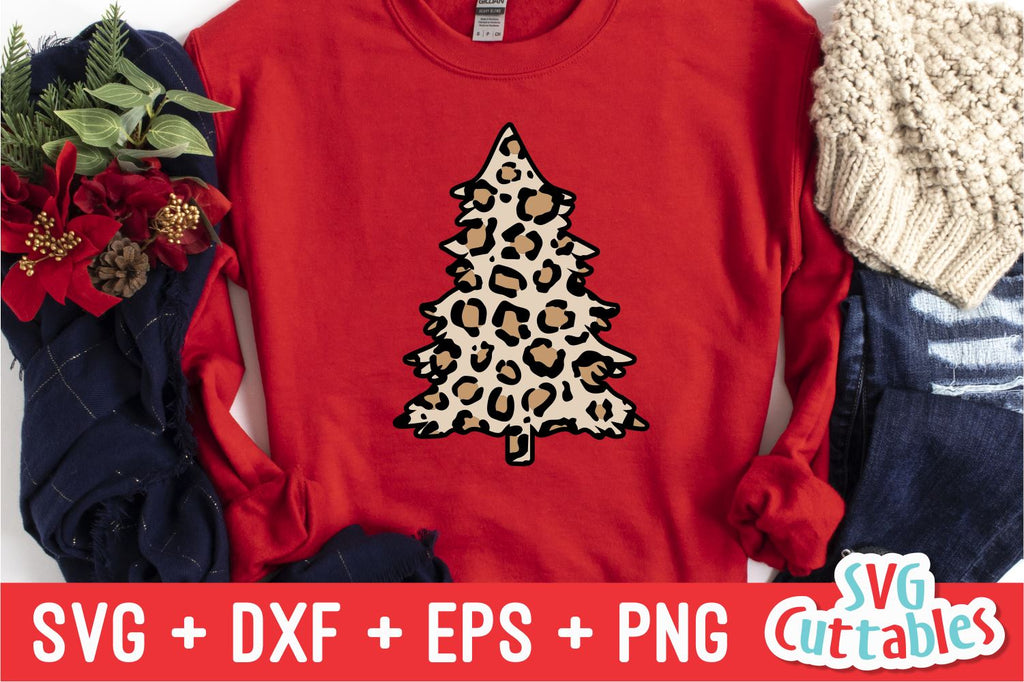 Leopard Print Christmas Tree svg - Christmas svg - Cut File - svg - eps ...