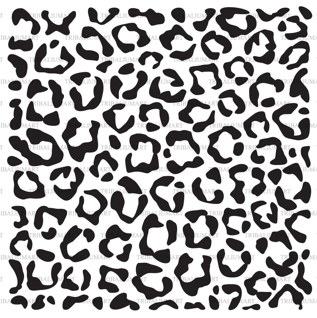 Leopard print. Cut files for Cricut. Clip Art silhouette (eps, svg, pdf ...