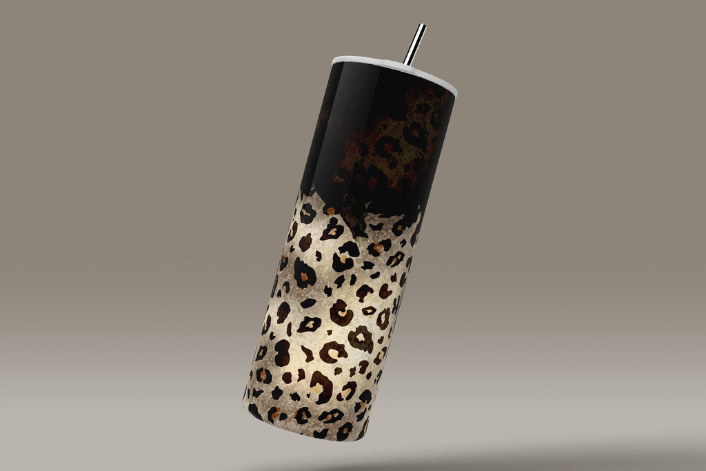 Leopard Print Tumbler Wrap, Cheetah Print Design, Skinny Tumbler 20 oz ...