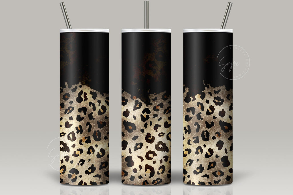 Leopard Print Tumbler Wrap, Cheetah Print Design, Skinny Tumbler 20 oz ...
