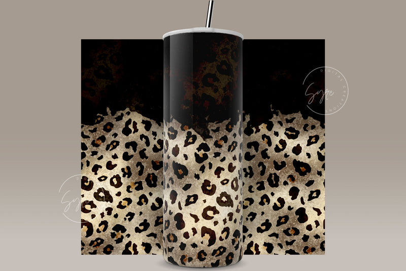 Leopard Print Tumbler Wrap, Cheetah Print Design, Skinny Tumbler 20 oz ...