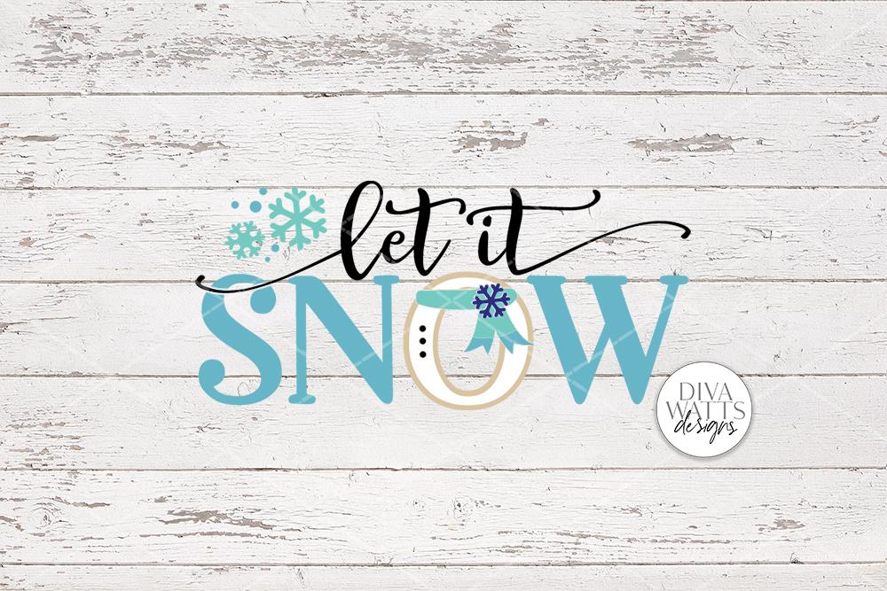 Let It Snow | Christmas Sign Design - So Fontsy